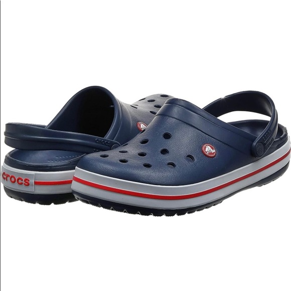 CROCS | Shoes | Crocband Crocs Navy White W8 M7 Brand New | Poshmark